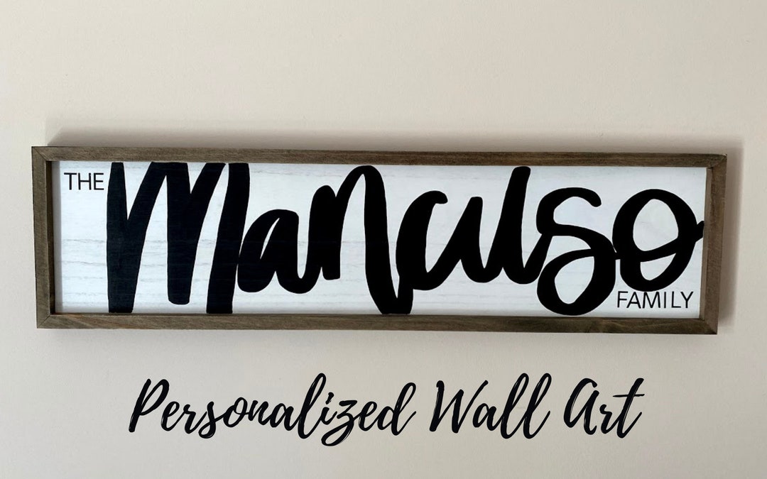 Personalized Hand Painted Wood Family Name Sign Customizable - Etsy