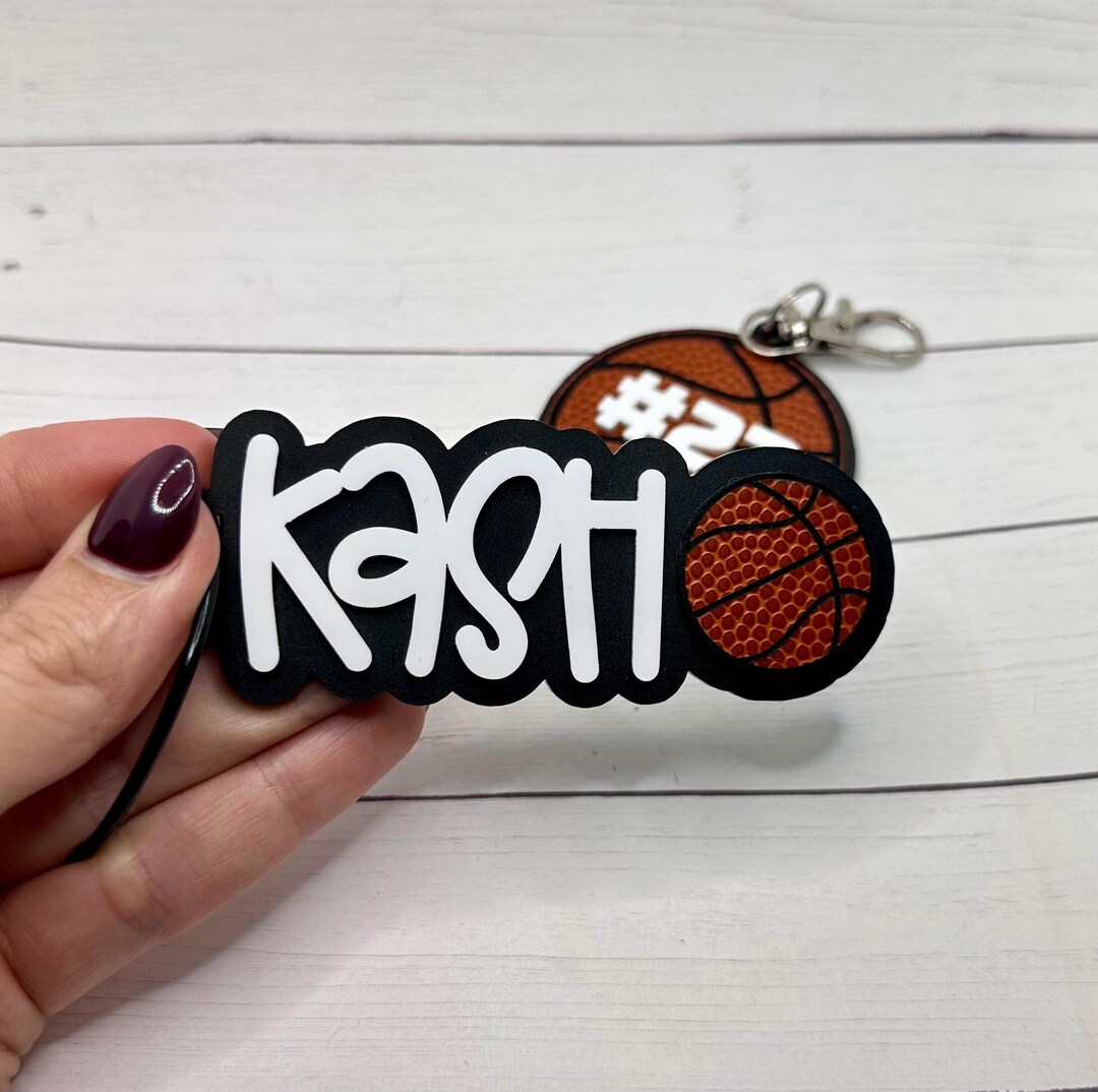 Basketball Name Tag // Basketball Bag Tag // Personalized Basketball ...