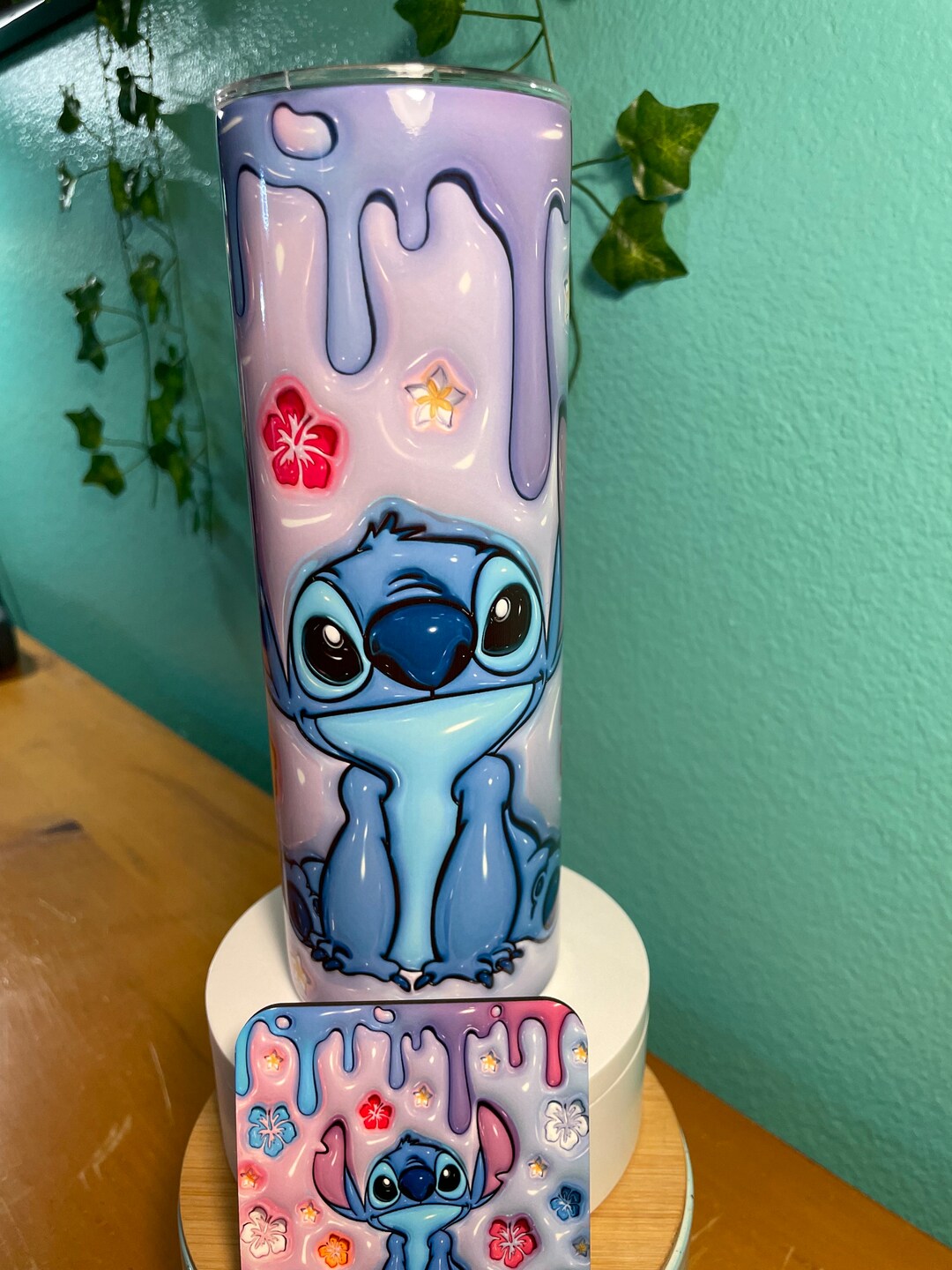 20oz Puff Illusion Alien Cute Sti Tumbler W/straws/box and FREE 3 ...