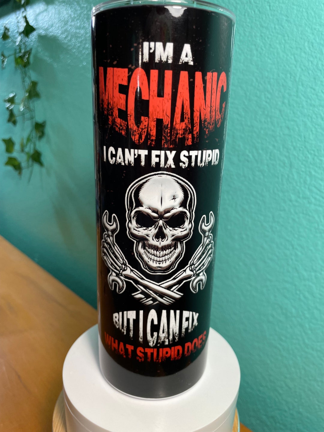 Mechanic Skull Tools 20oz Tumbler W/straw/gift Box and FREE 3 Matching ...