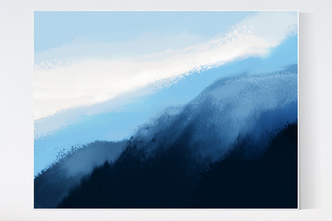 Blue Mountain | Printable Digital Download | JPG Files | Illustrative ...