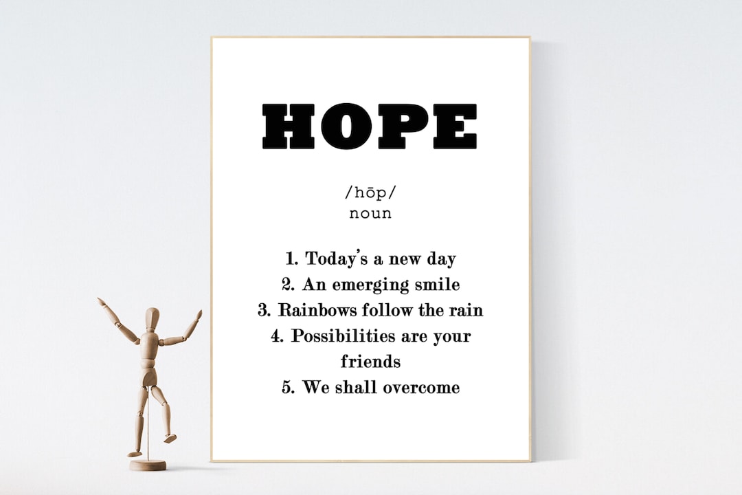 JPG &PNG | Definition of Hope | Digital Download | Inspiring Design for ...