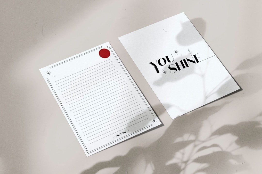 You Shine Lined Stationery Paper for Letter Writing retro,y2k - Etsy