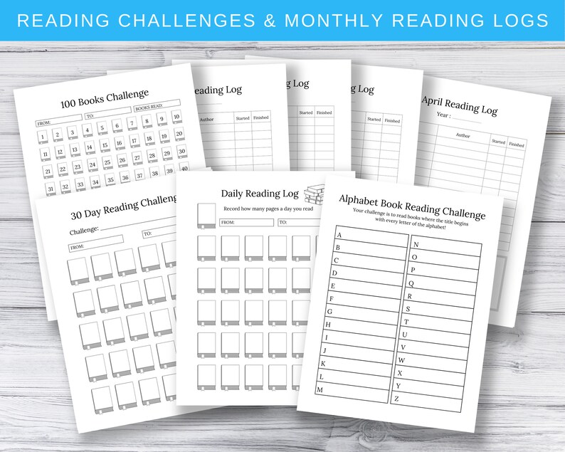 Canva Reading Journal Templates, Commercial PLR License, US Letter, A4 ...