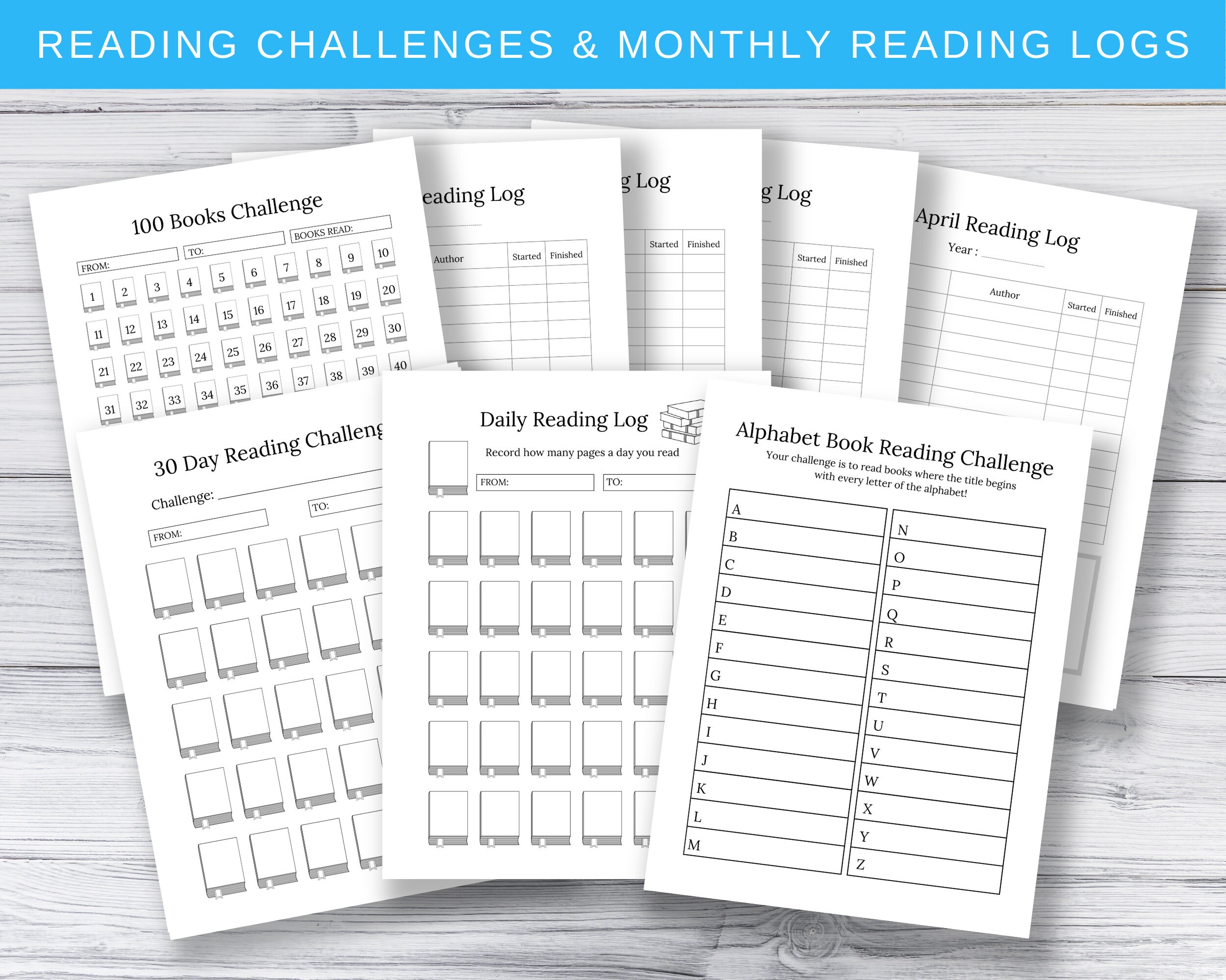 Canva Reading Journal Templates, Commercial PLR License, US Letter, A4 ...