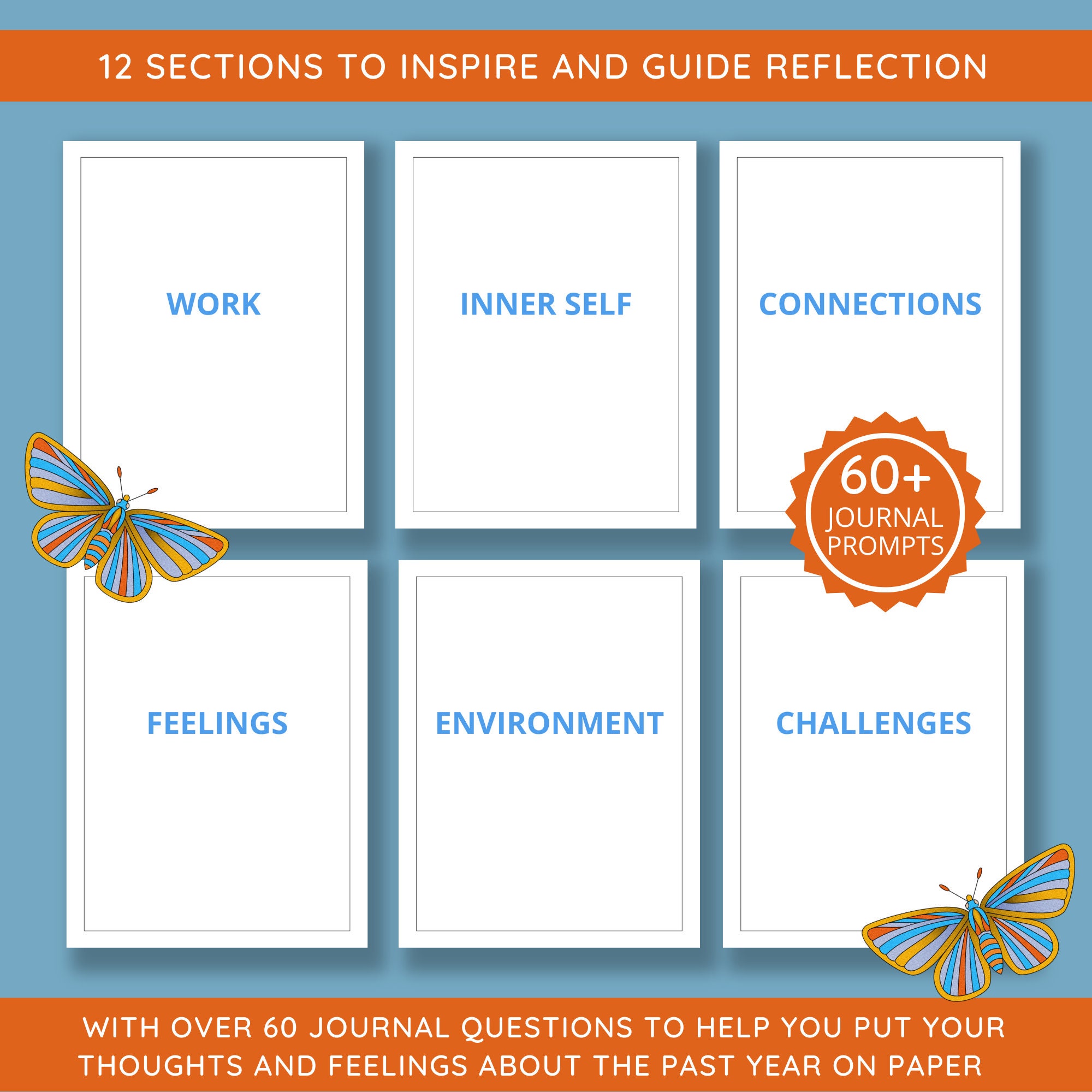 End of Year Reflection Journal, Printable, Self-reflection Journal ...
