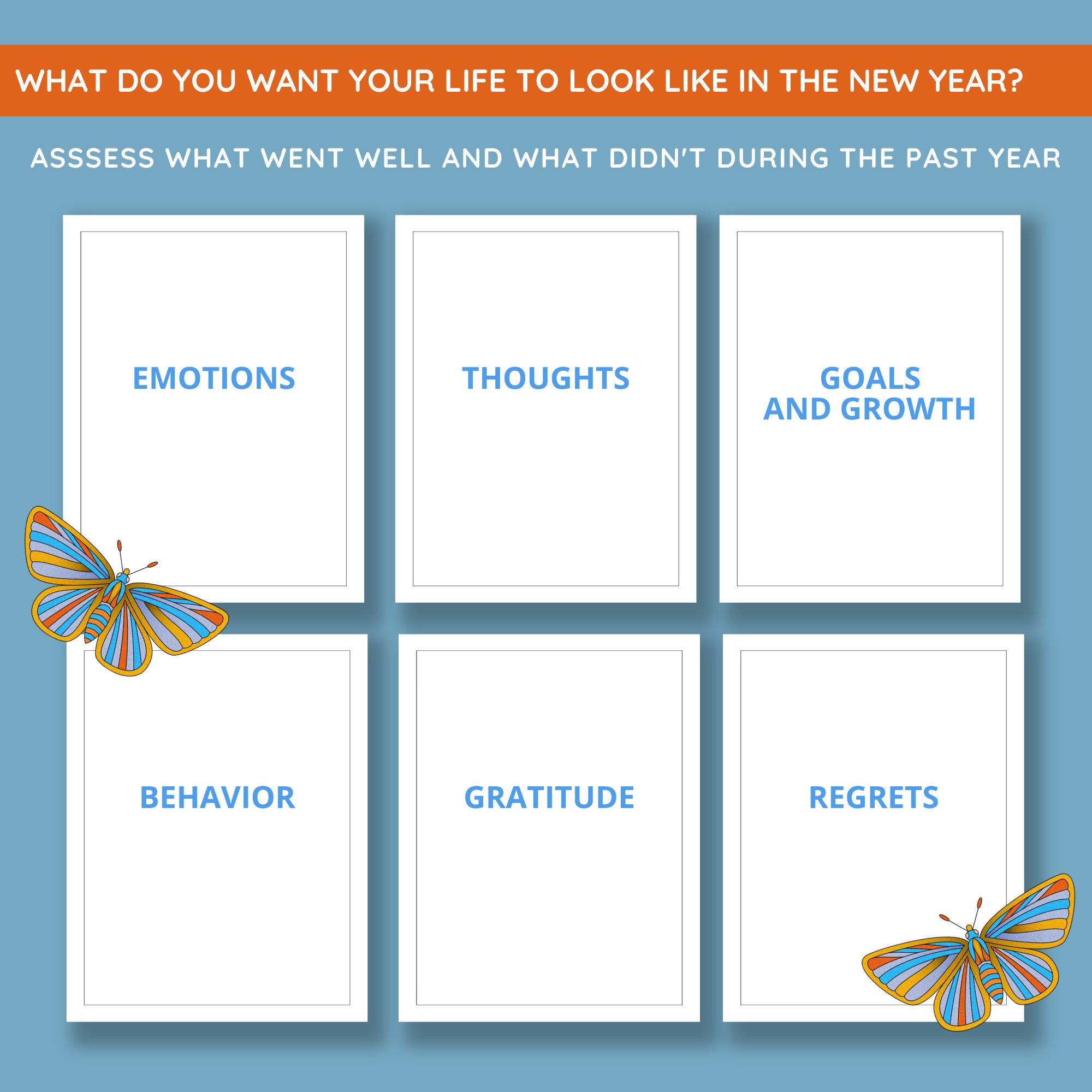 End of Year Reflection Journal, Printable, Self-reflection Journal ...