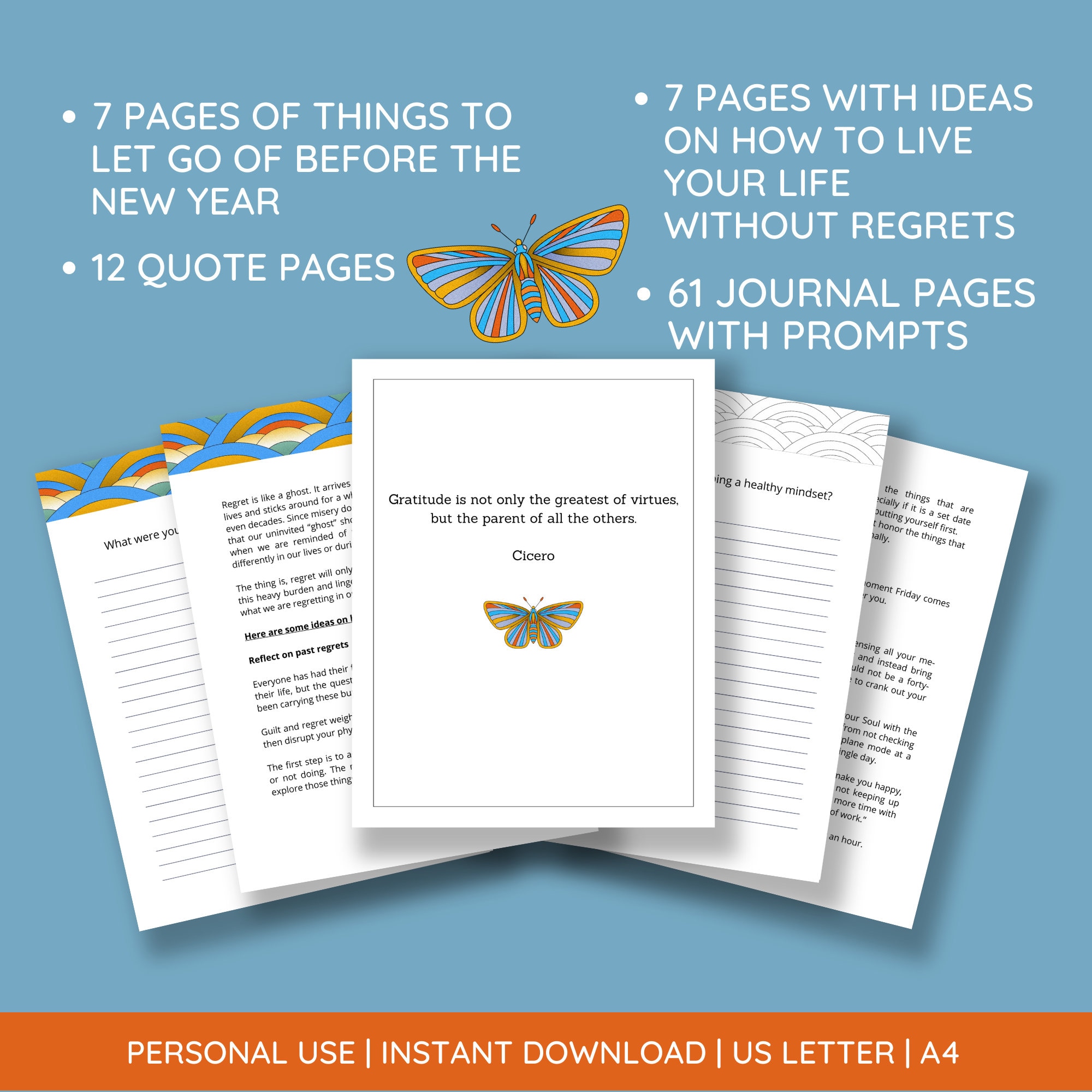 End of Year Reflection Journal, Printable, Self-reflection Journal ...