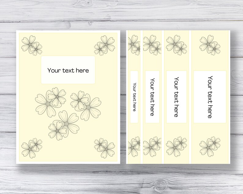 Floral Binder Covers and Spines, Editable in Canva, Printable Binder ...