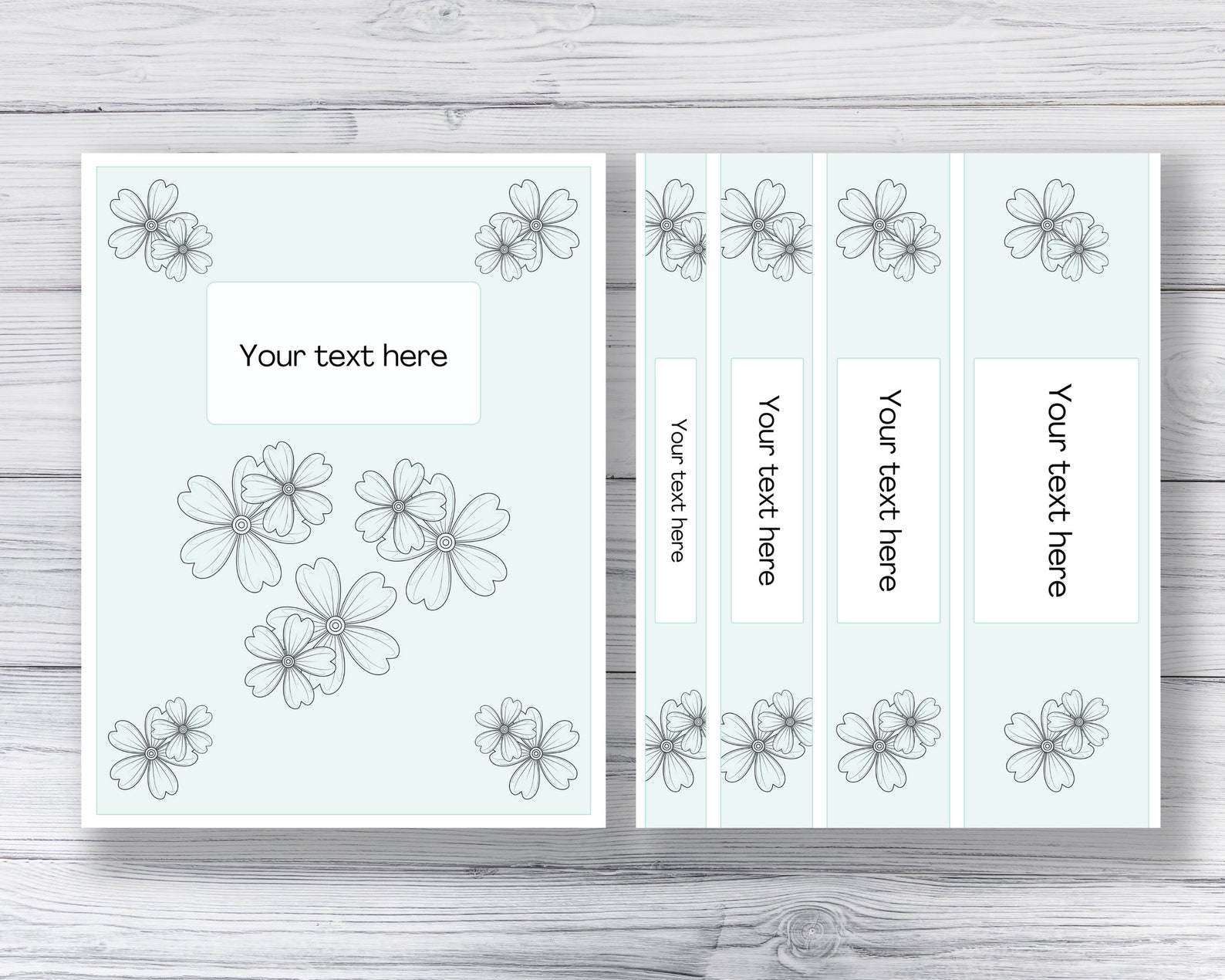 Floral Binder Covers and Spines, Editable in Canva, Printable Binder ...