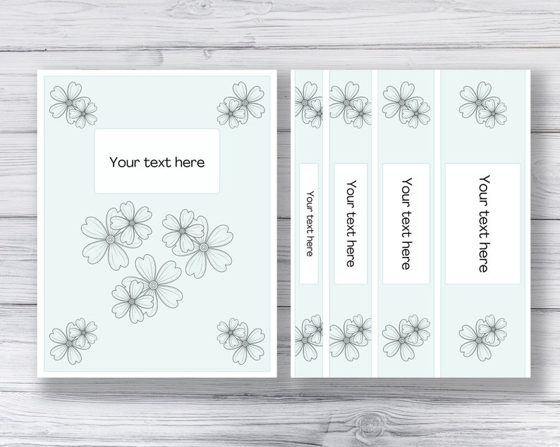 Floral Binder Covers and Spines, Editable in Canva, Printable Binder ...