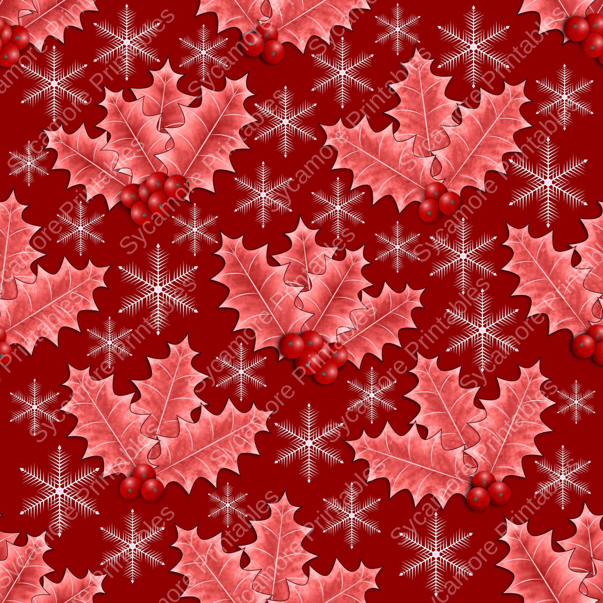 Seamless Christmas Digital Paper Pack, Christmas Holiday Patterns ...