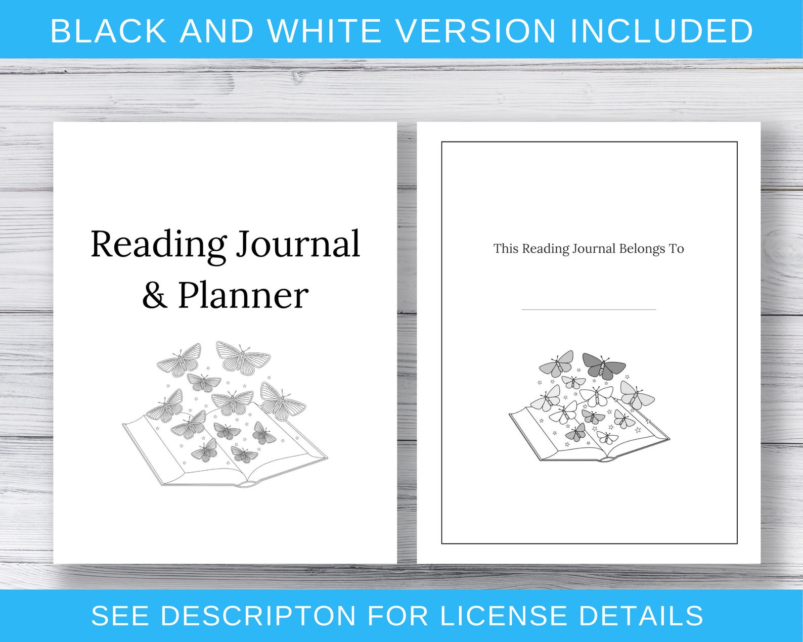 Canva Reading Journal Templates, Commercial PLR License, US Letter, A4 ...