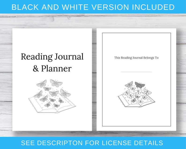 Canva Reading Journal Templates, Commercial PLR License, US Letter, A4 ...