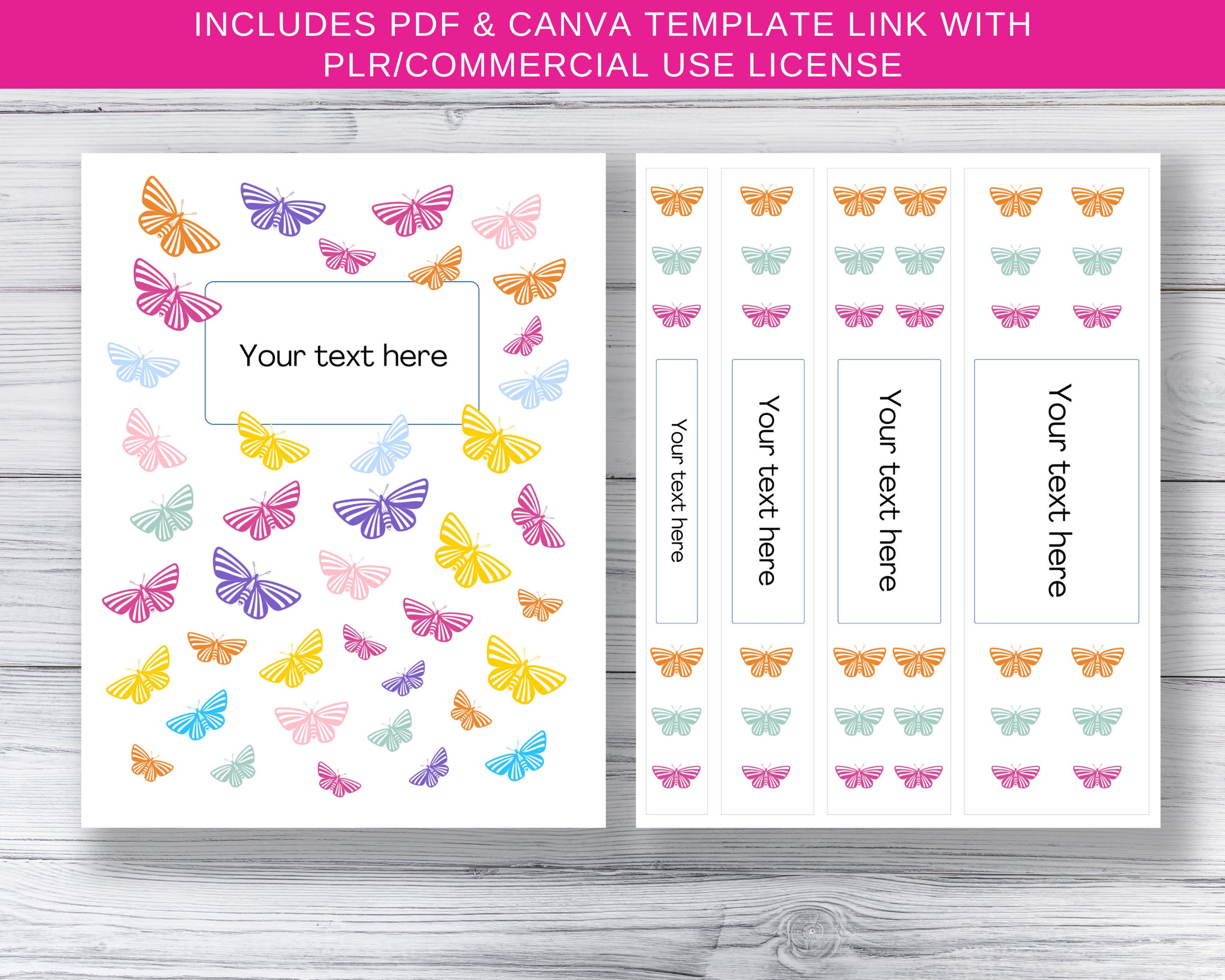 PLR Binder Covers and Spines, Label Editable in Canva, Printable Binder ...