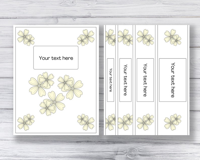 Floral Binder Covers and Spines, Editable in Canva, Printable Binder ...