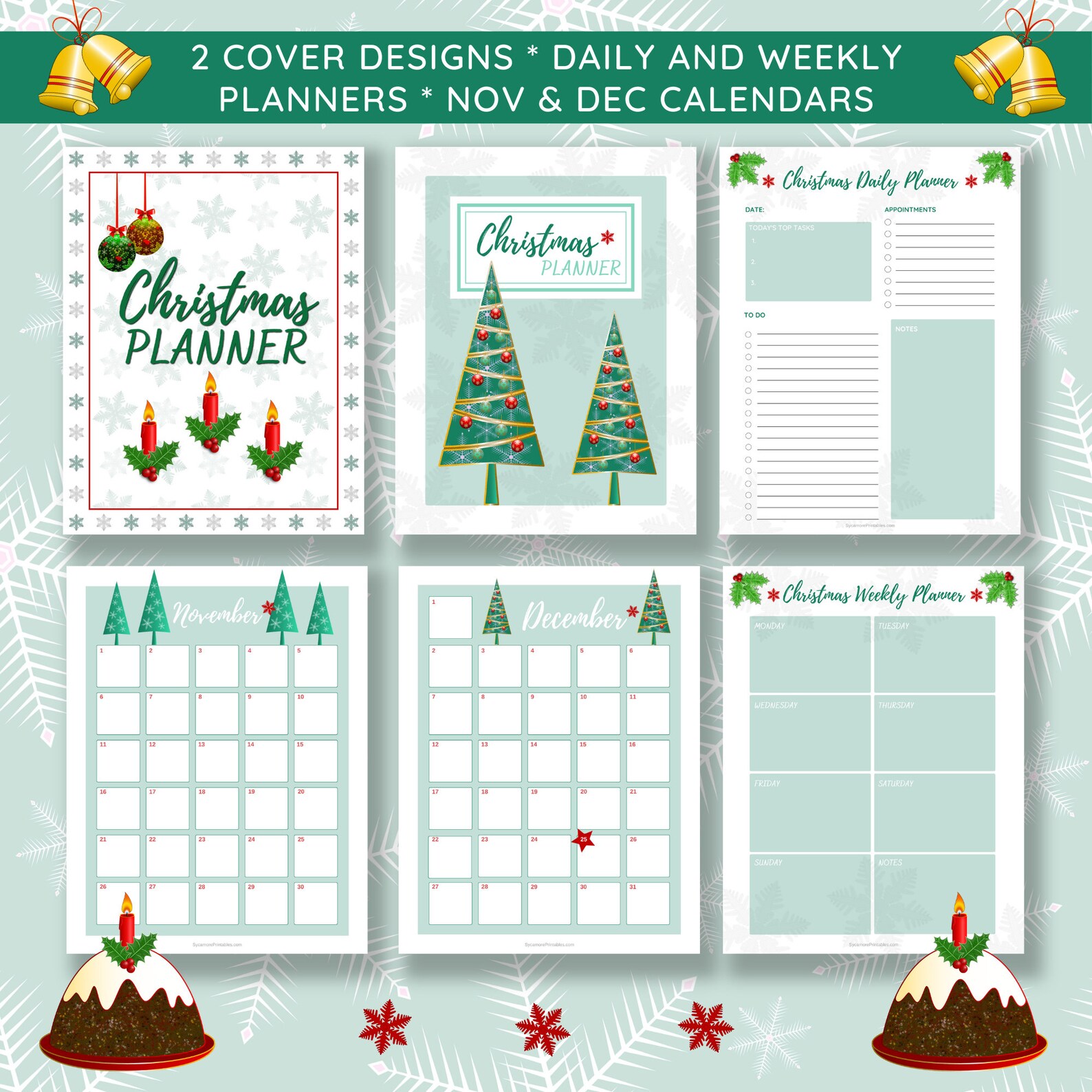 Christmas Planner Printable, Holiday Planner, Christmas Budget ...