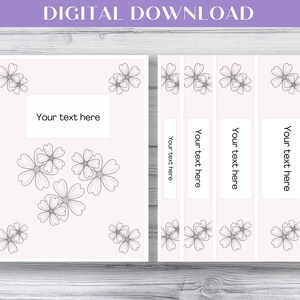 Floral Binder Covers and Spines, Editable in Canva, Printable Binder ...