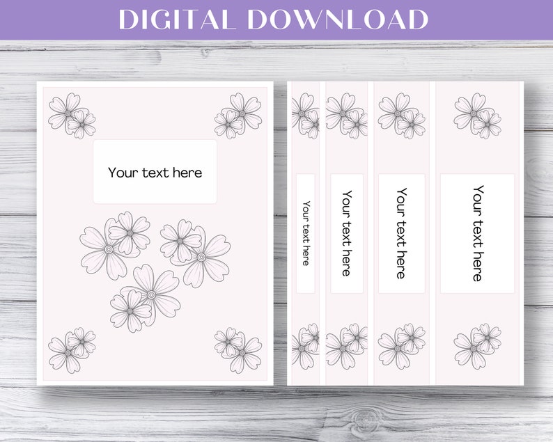 Floral Binder Covers and Spines, Editable in Canva, Printable Binder ...