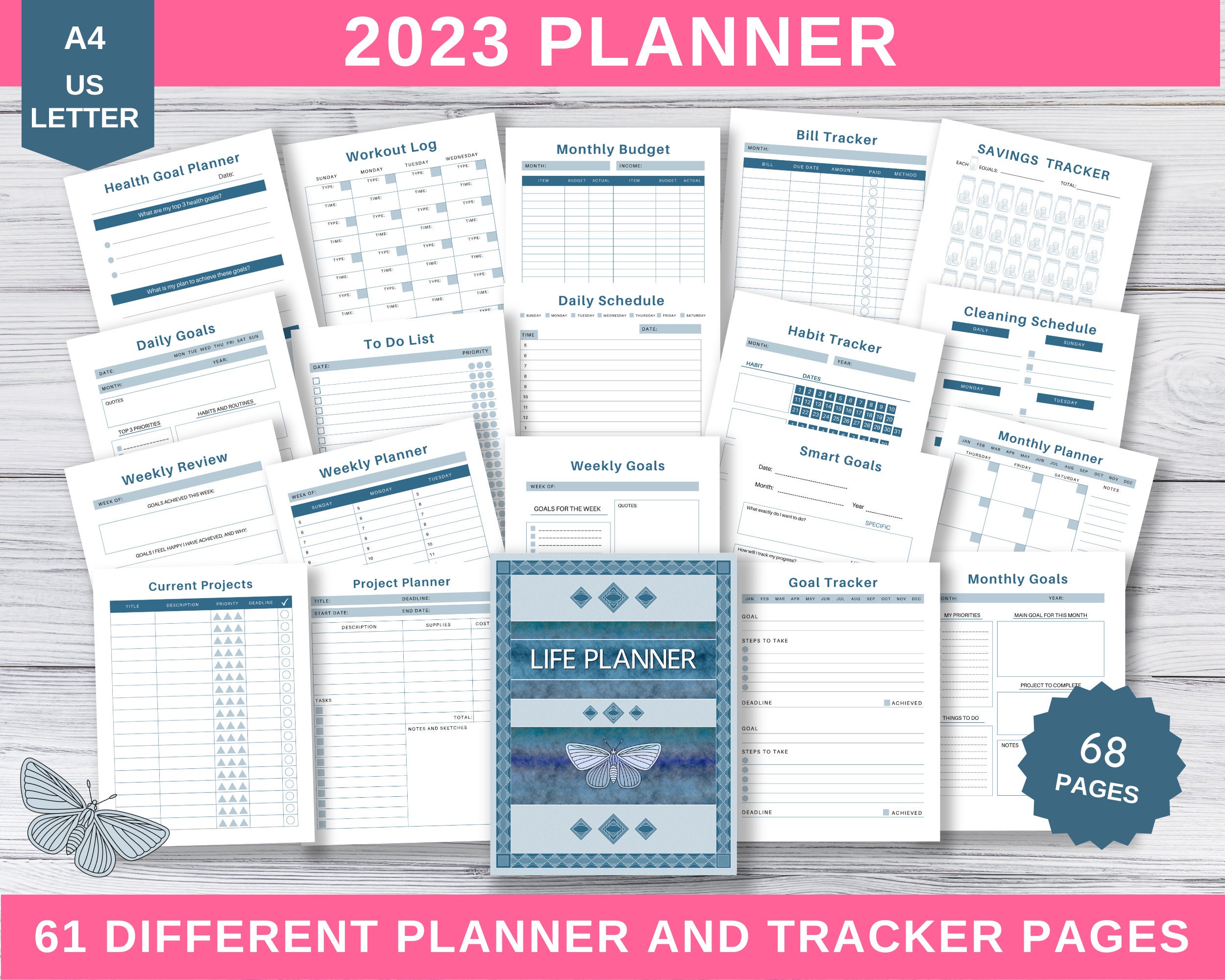 2023 Life Planner, New Year Planner, Printable 2023 Planner, Organize ...