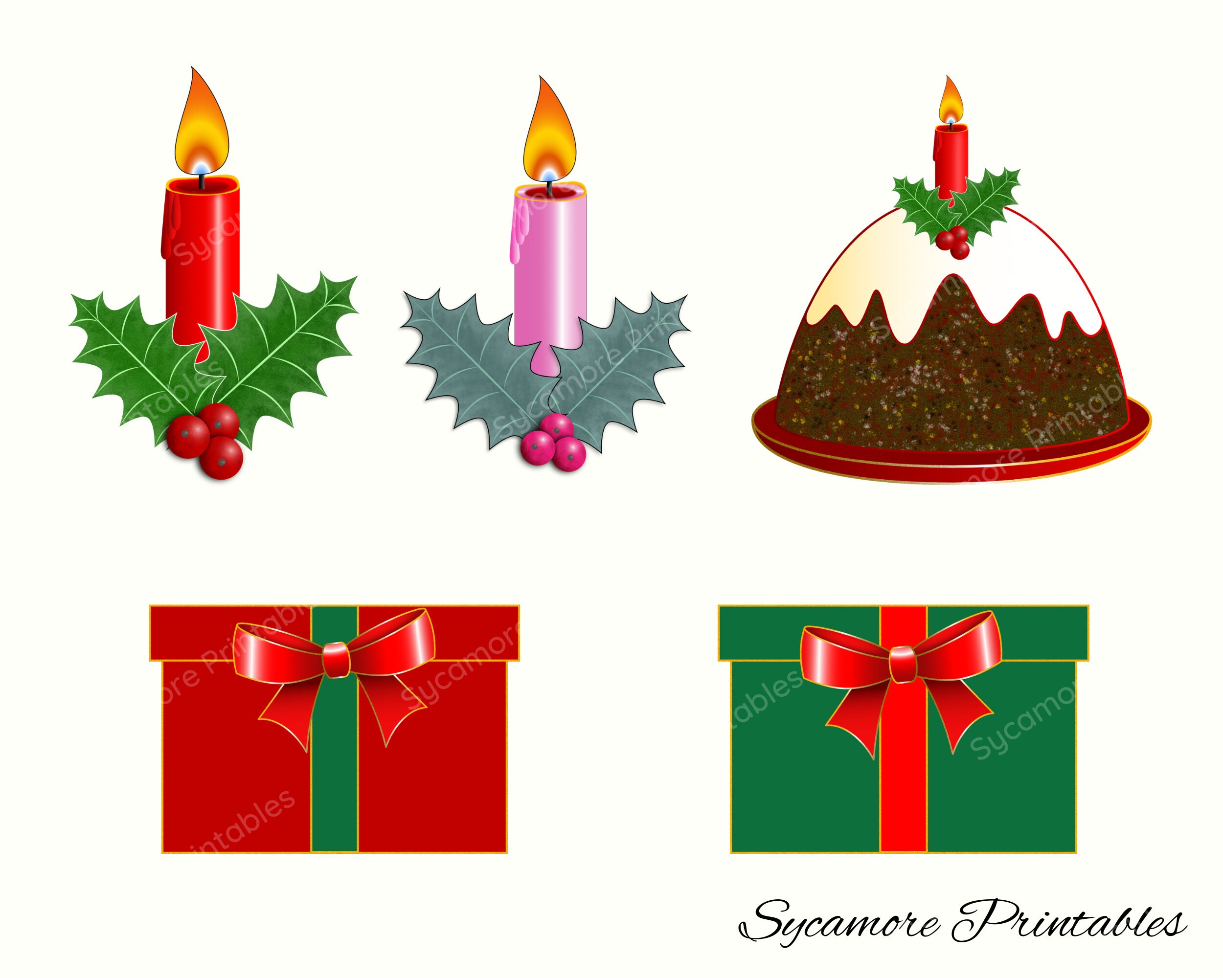 Christmas Clip Art, Christmas Graphics, Commercial Use, Christmas Tree ...