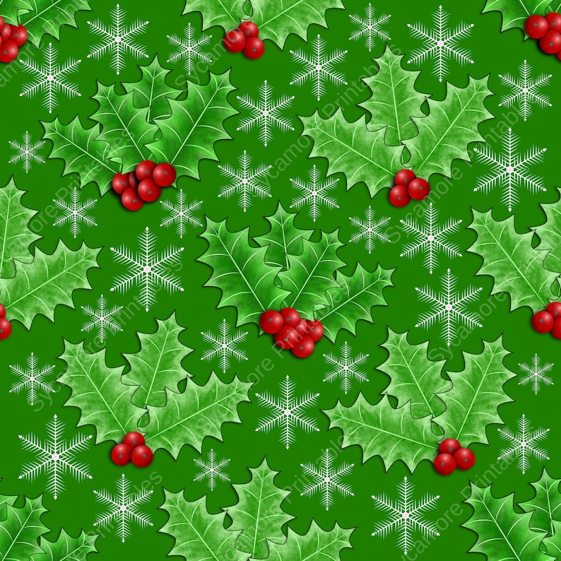 Seamless Christmas Digital Paper Pack, Christmas Holiday Patterns ...
