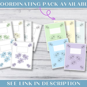 Floral Binder Covers and Spines, Editable in Canva, Printable Binder ...