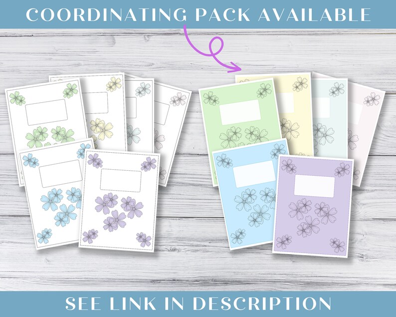 Floral Binder Covers and Spines, Editable in Canva, Printable Binder ...