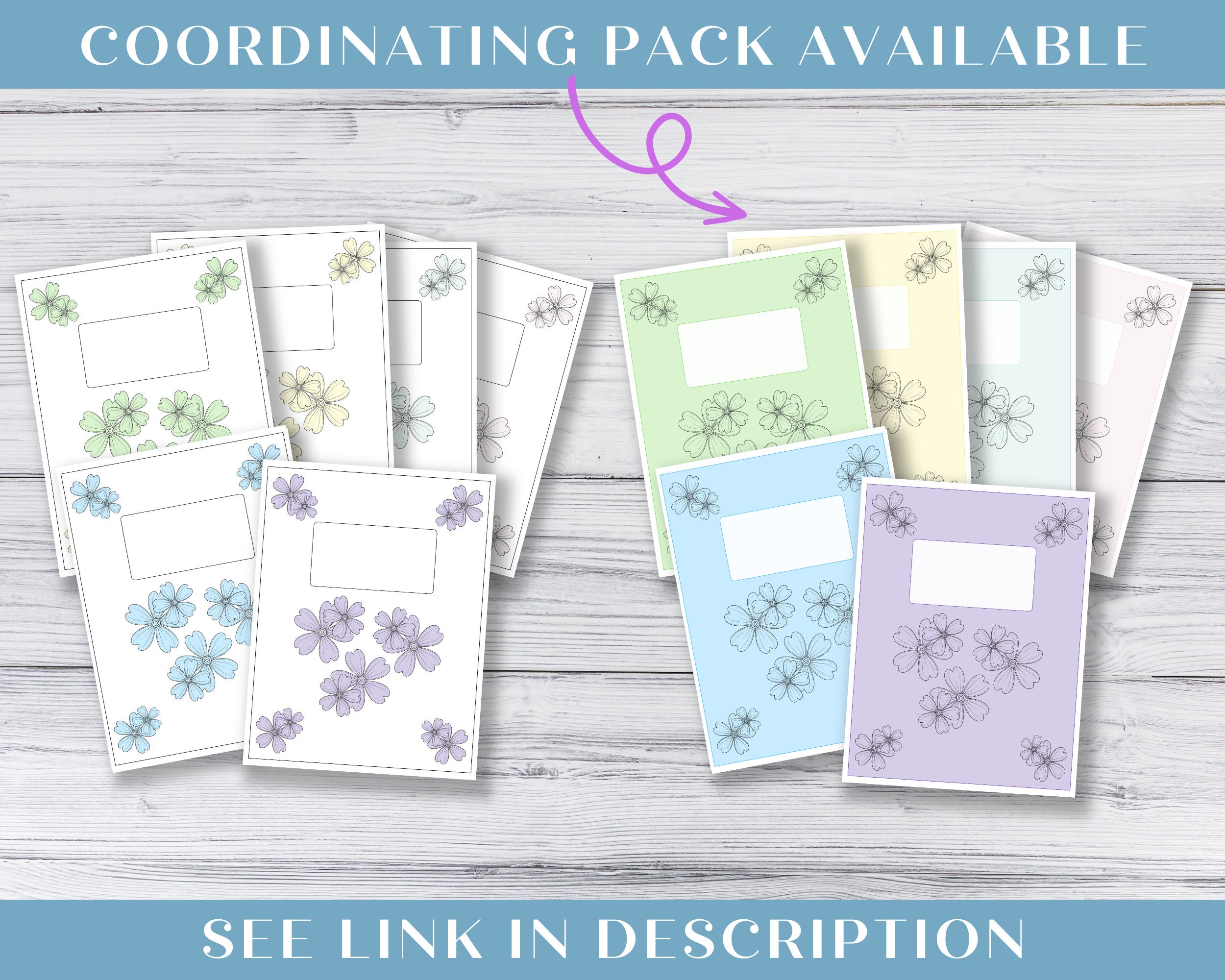 Floral Binder Covers and Spines, Editable in Canva, Printable Binder ...