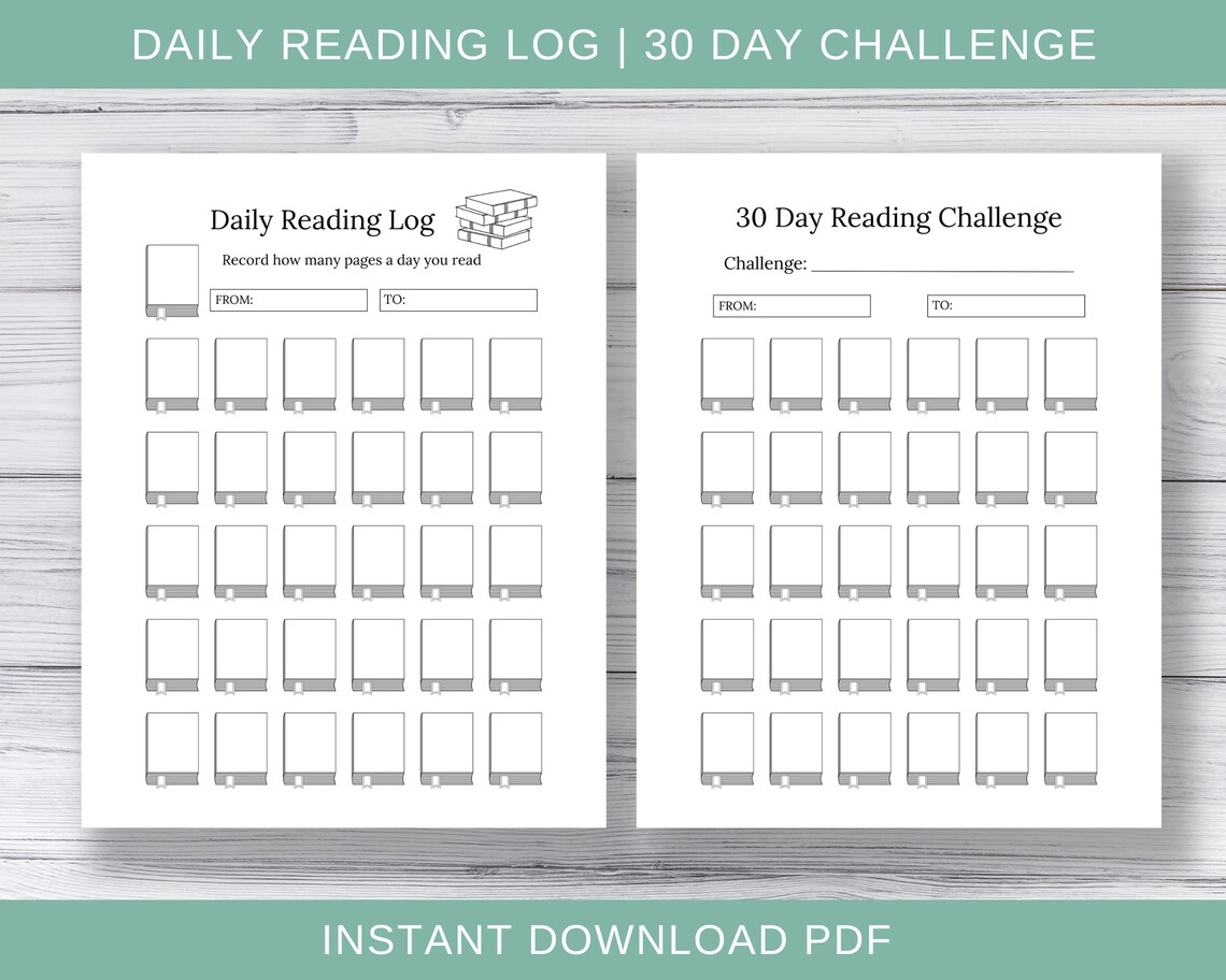 Printable Reading Challenges, US Letter, A4, Reading Tracker, 100 Books ...