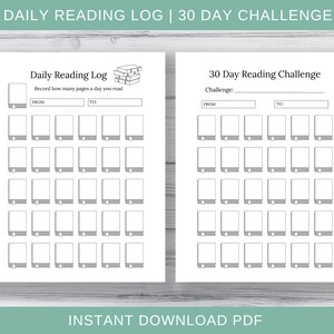Printable Reading Challenges, US Letter, A4, Reading Tracker, 100 Books ...