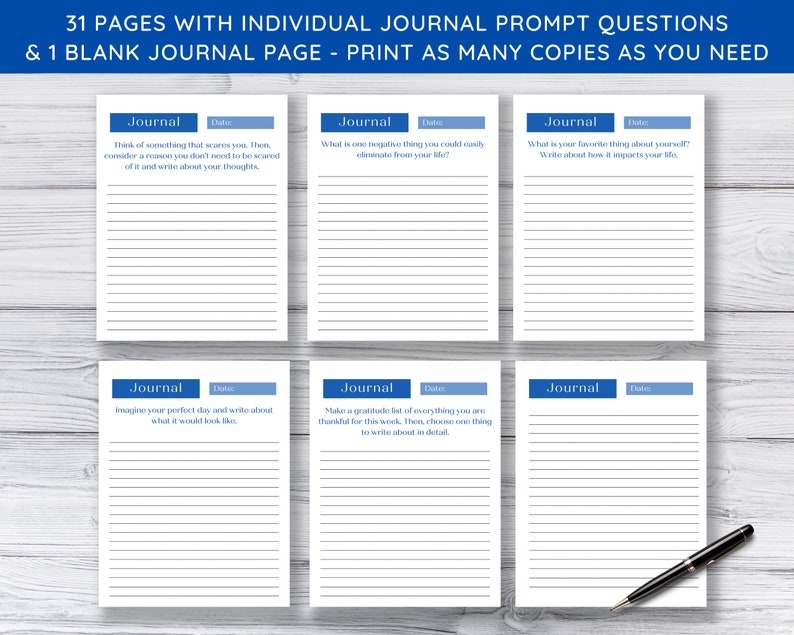 Positive Thinking Journal, Printable Positive Mindset Journal, Guided ...