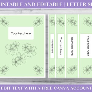 Floral Binder Covers and Spines, Editable in Canva, Printable Binder ...