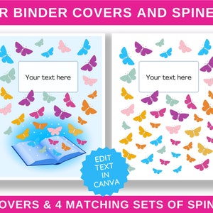 PLR Binder Covers and Spines, Label Editable in Canva, Printable Binder ...