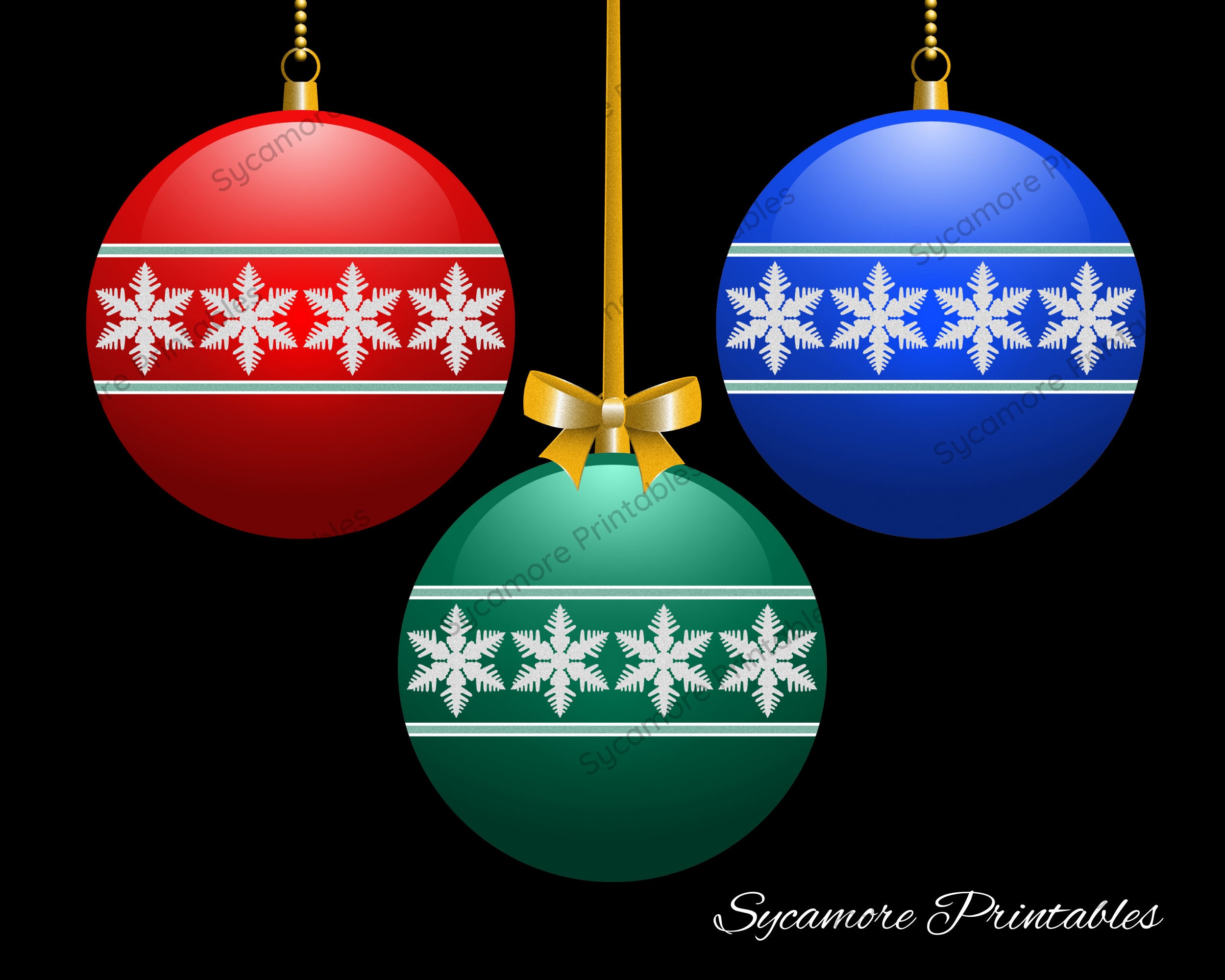 Christmas Bauble Clipart, Christmas Graphics, Snowflake Bauble Clipart ...