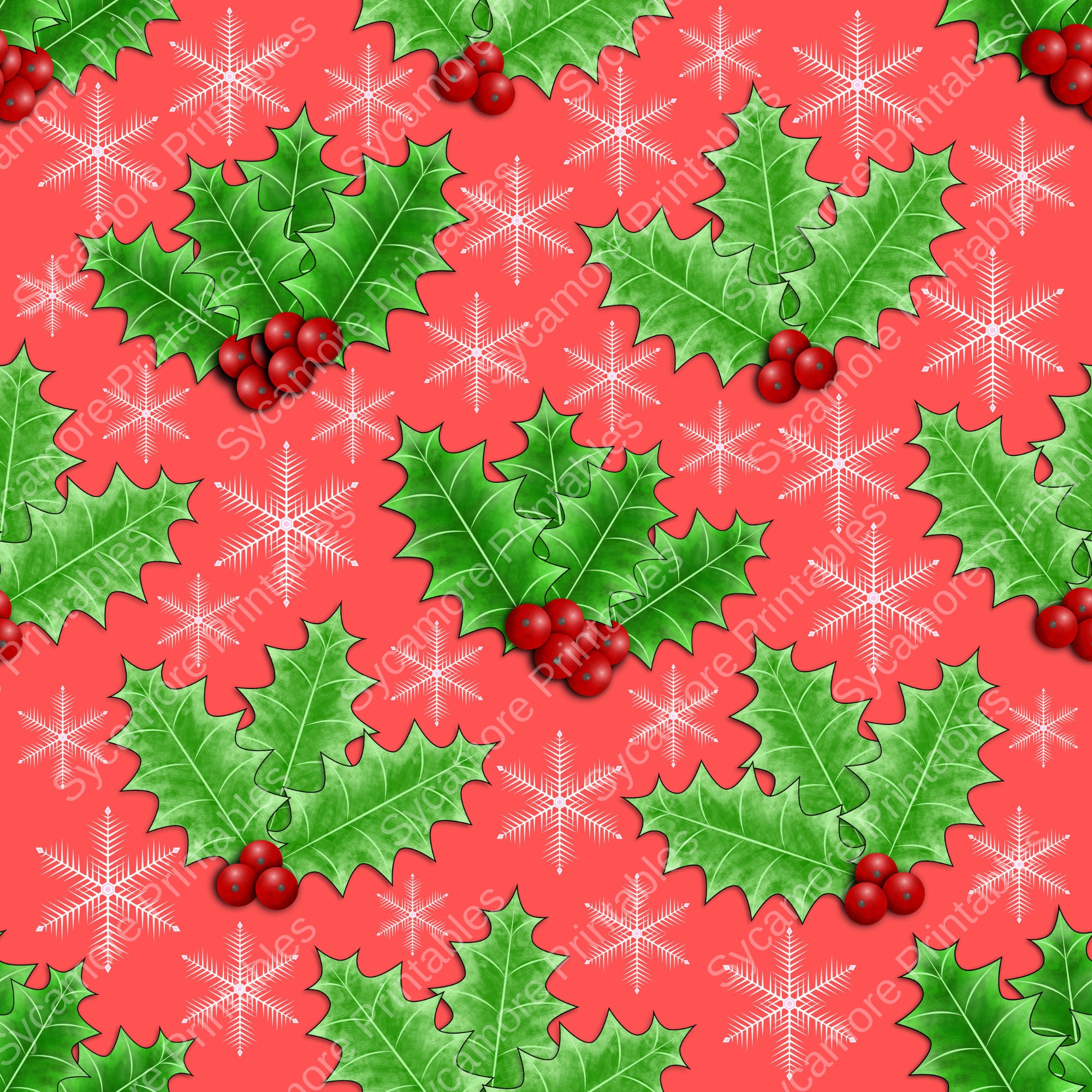 Seamless Christmas Digital Paper Pack, Christmas Holiday Patterns ...