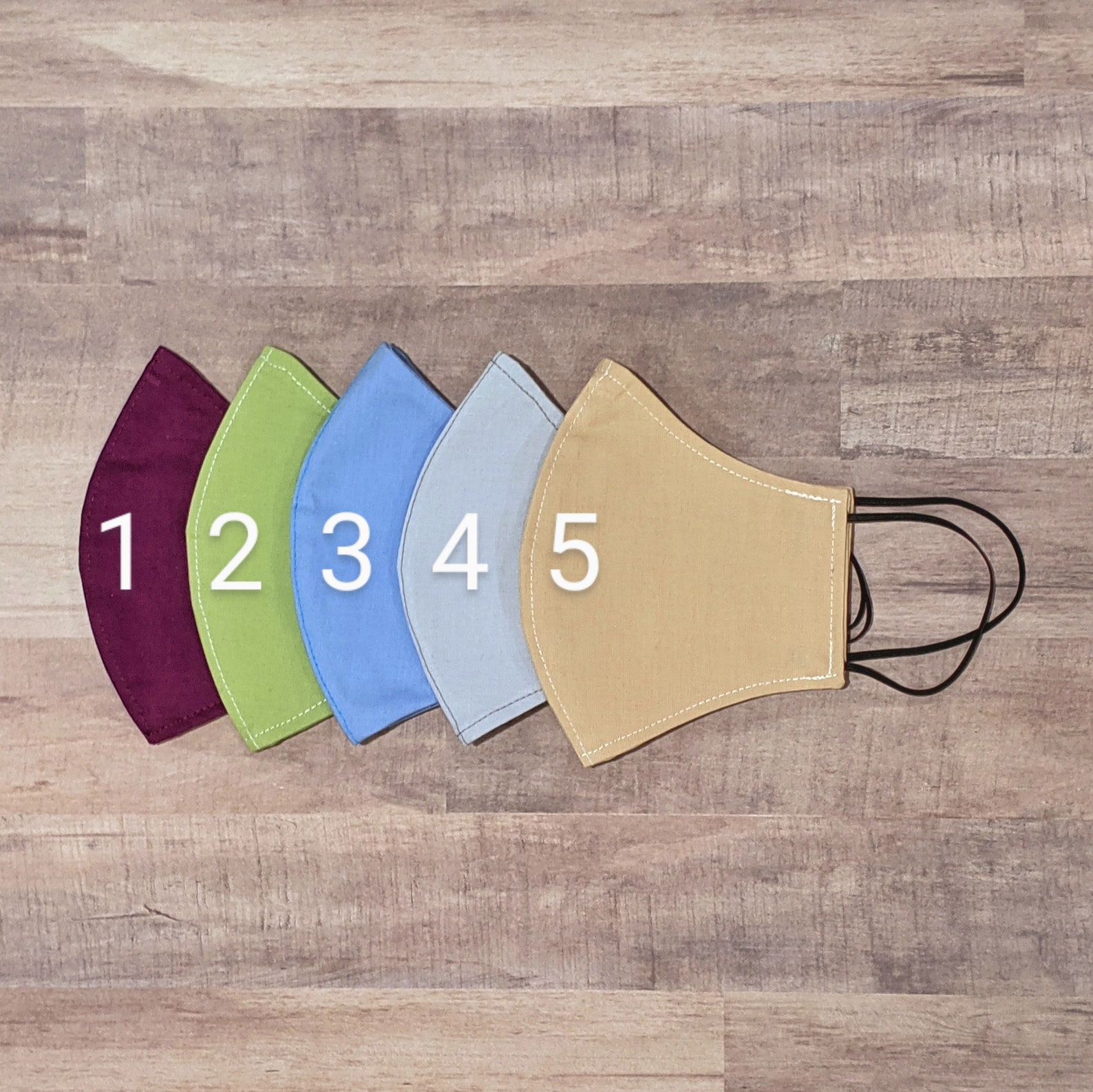 Solid Color Cotton Face Mask - Etsy