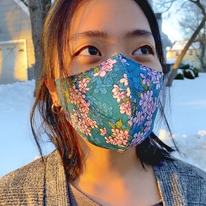 Floral Pattern Cotton Face Mask - Etsy