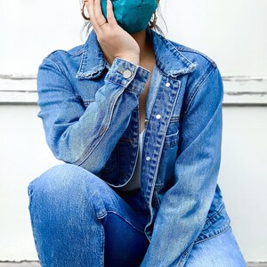Blue Cotton Face Mask - Etsy