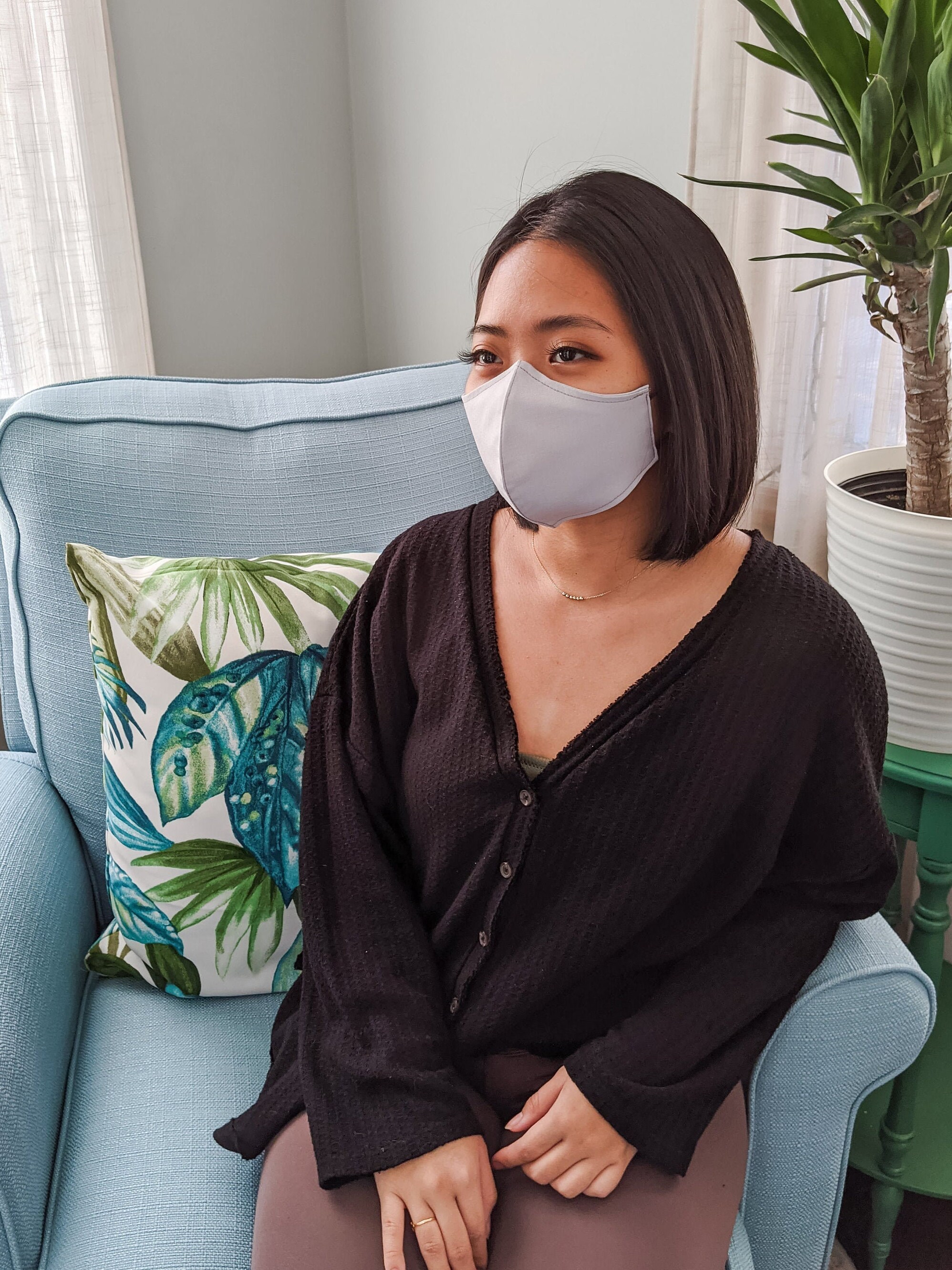 Solid Color Cotton Face Mask - Etsy