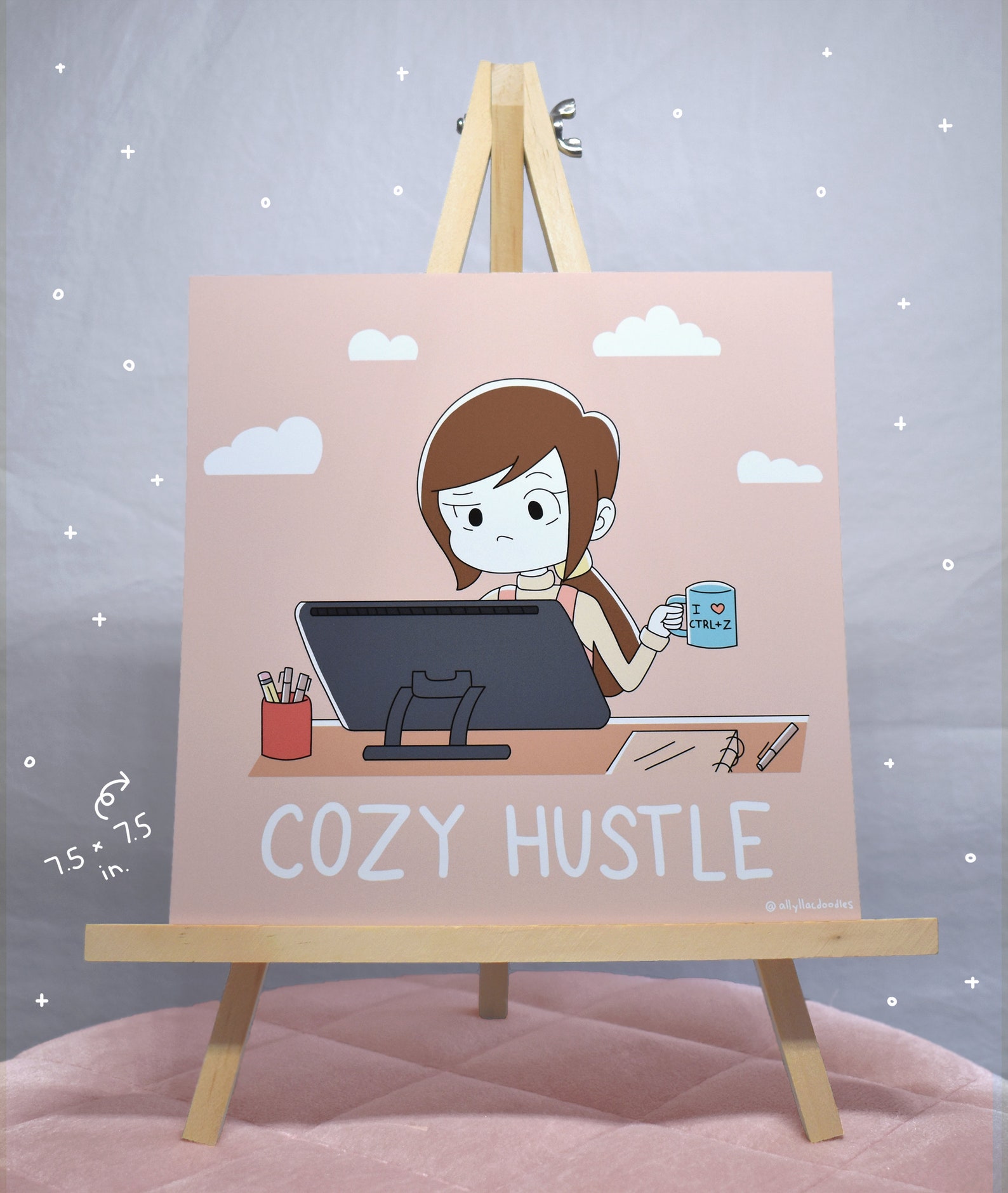 Happy Accident Art Print Cute Character Art Print Illustration Wall Art ...