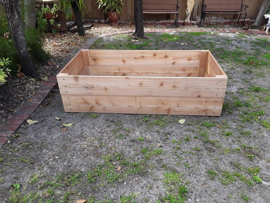 Raised Garden Bed-3x6 15 in Tall Cedar Raised Bed- Planter-vegetable ...