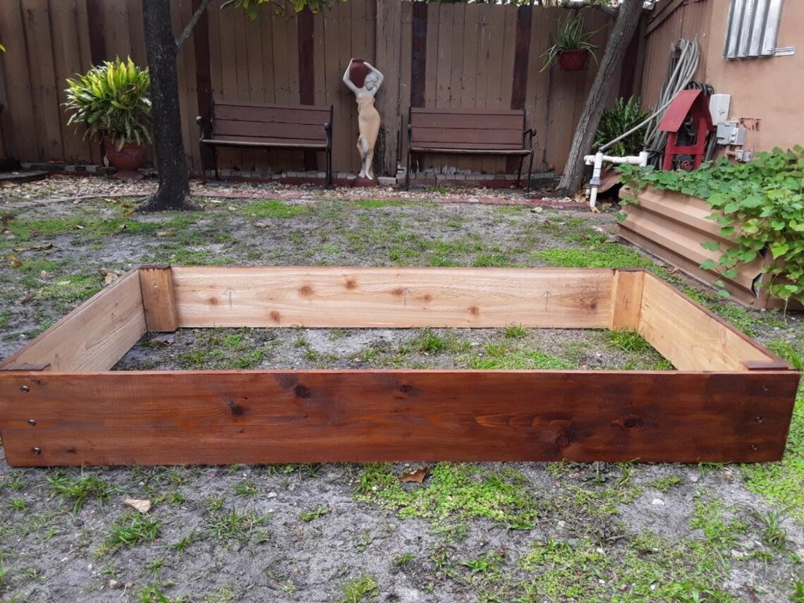 Raised Garden Bed-3x6 Cedar Garden Bed-gardening Planters-vegetables ...