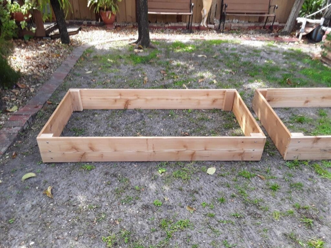 Raised Garden Bed-3x6 Cedar Garden Bed-gardening Planters-vegetables ...