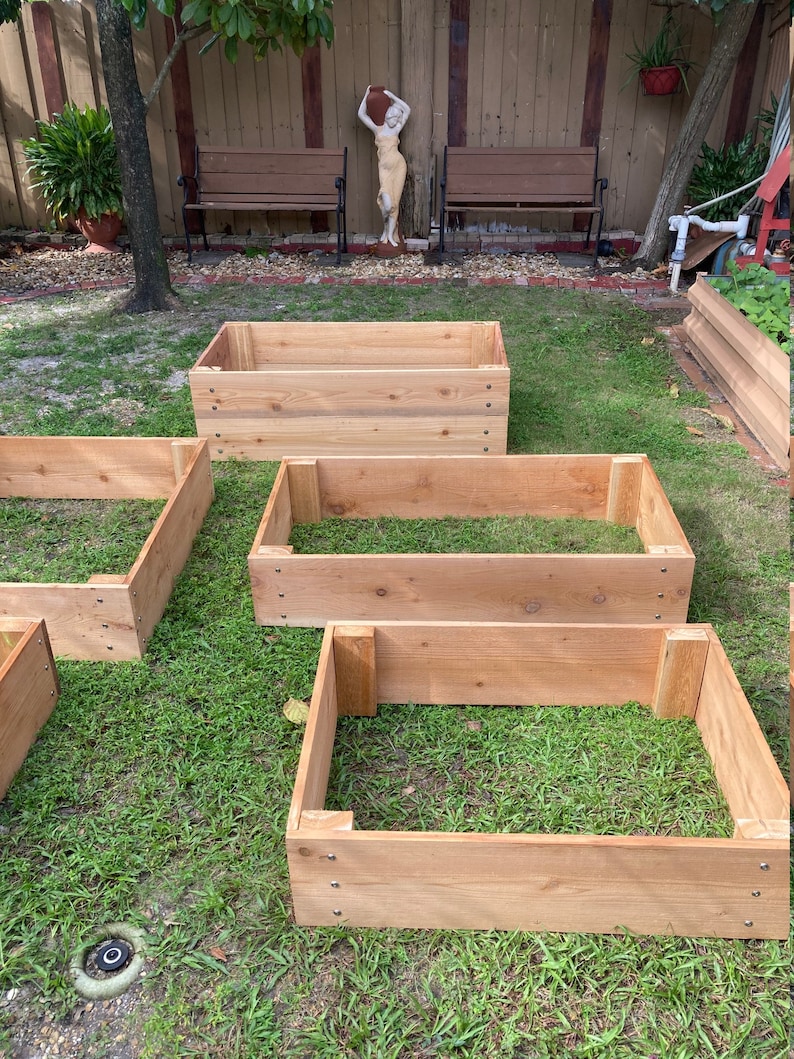 Raised Garden Bed 3x3-cedar Garden Bed-gardening Planter-vegetable ...