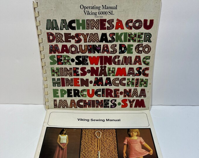 Vintage Viking 6000 SL Series Sewing Machine Manuals: Operating Book ...