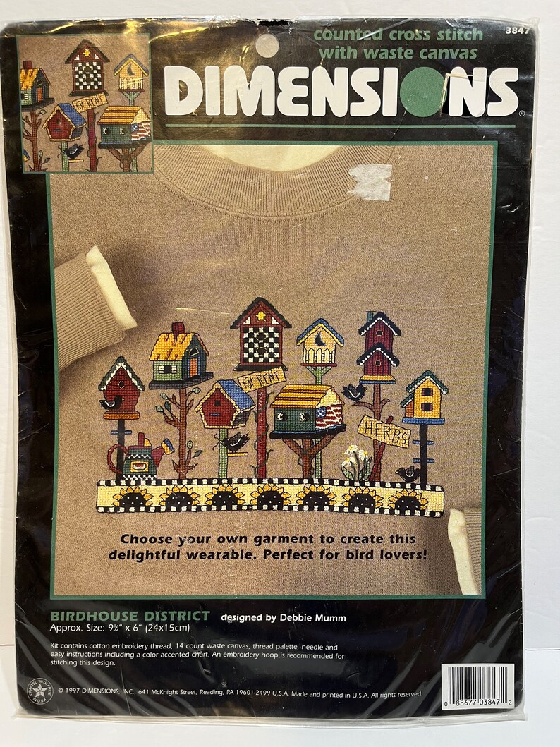 Vintage Craft Kit: '97 Dimensions by Debbie Mumm, "birdhouse District ...