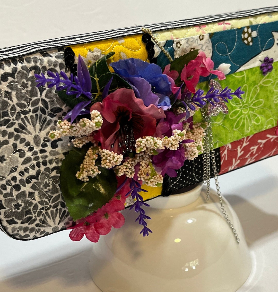 Trinket Box: 'pencil' Box Style Tin Storage With Floral Décor and ...