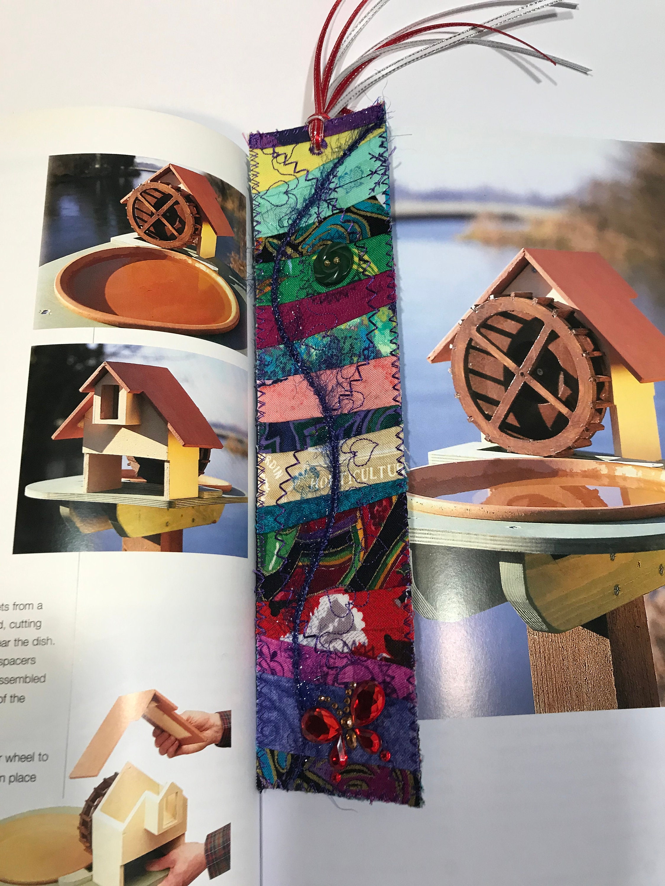 Bookmark Pair: Crazy Quilt Inspired Set of 2 Bookmarks With Tassels ...