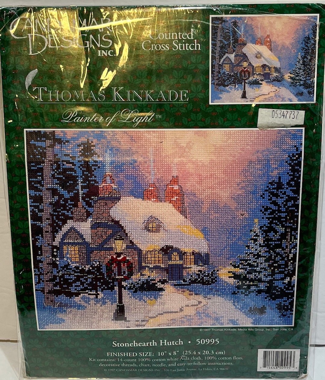 Stone Cottage Kit by Thomas Kinkade for Candamar Designs, Vintage ...